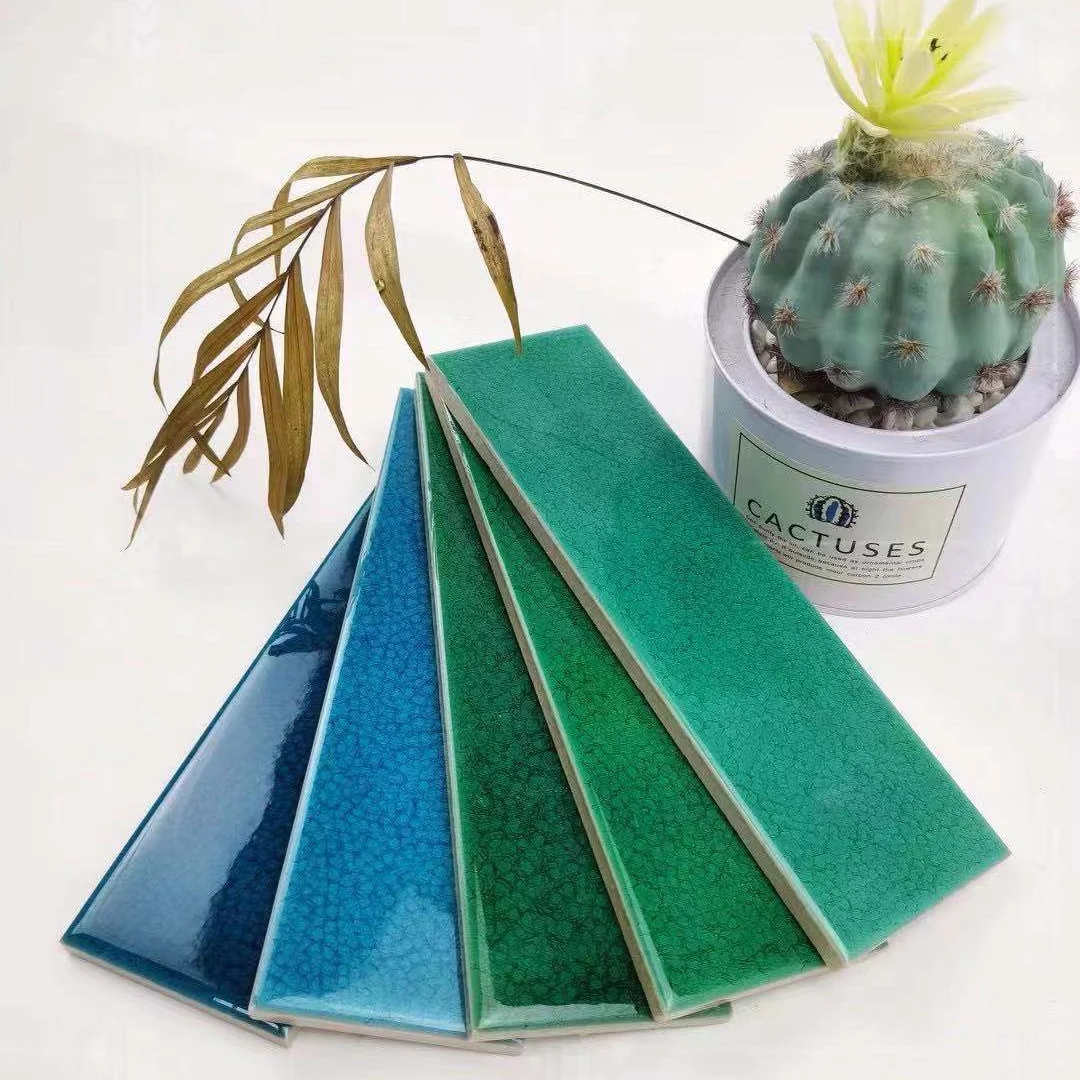 Green Retro Bump Wavy Backsplah Subway Wall Ceramic Tiles For Bathroom ...