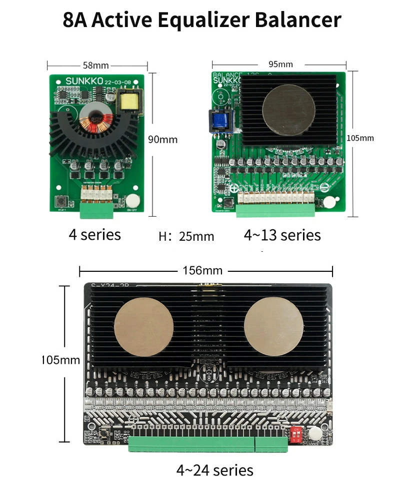 Sunkko Active Equalizer Battery Equalizer 4 String Battery Packs 8a Active Balancer - Buy Active ...
