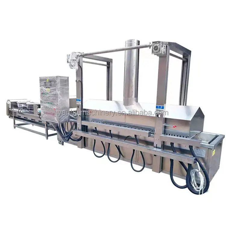 Small Automatic Continuous Fryer Belt Conveyor Chicken Nuggets Falafel ...