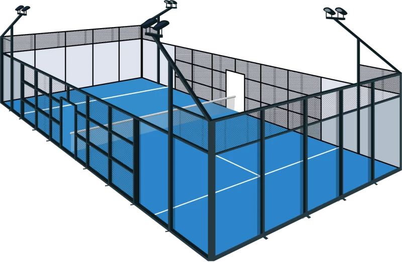 12mm Tempered Glass For Tennis Courts With Countersunk Holes,Padel ...