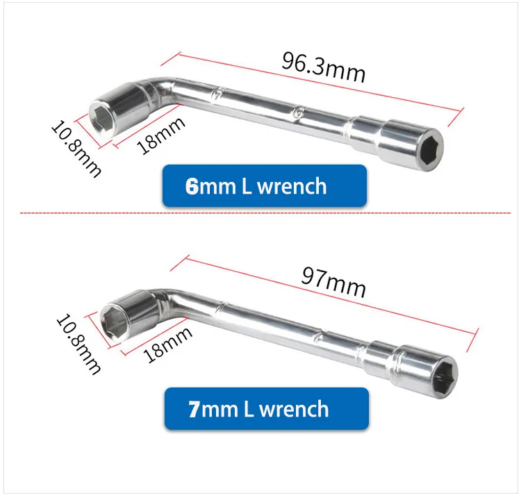 L-shaped Double Ended Hexagon Wrench for 3D Printing Tools