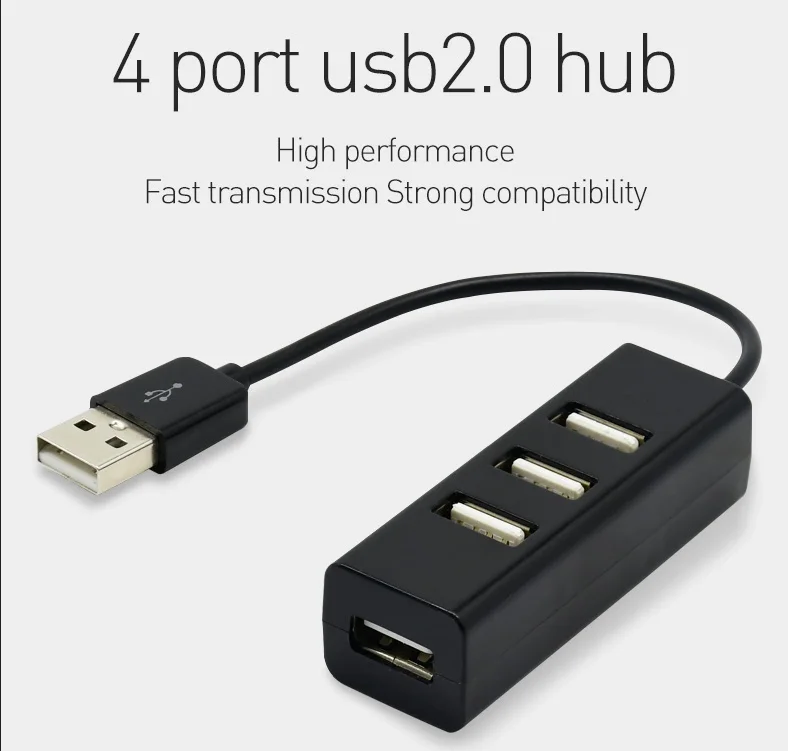 4in1 Usb Hub Expansion 4-port Hub2.0 Splitter Usb Hub Expander For Pc ...