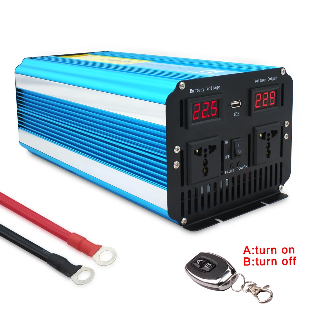 Lvyuan 3000w/6000w Power Inverter Pure Sine Wave 12v Dc 220v/110v Ac Function Solar Inverter ...