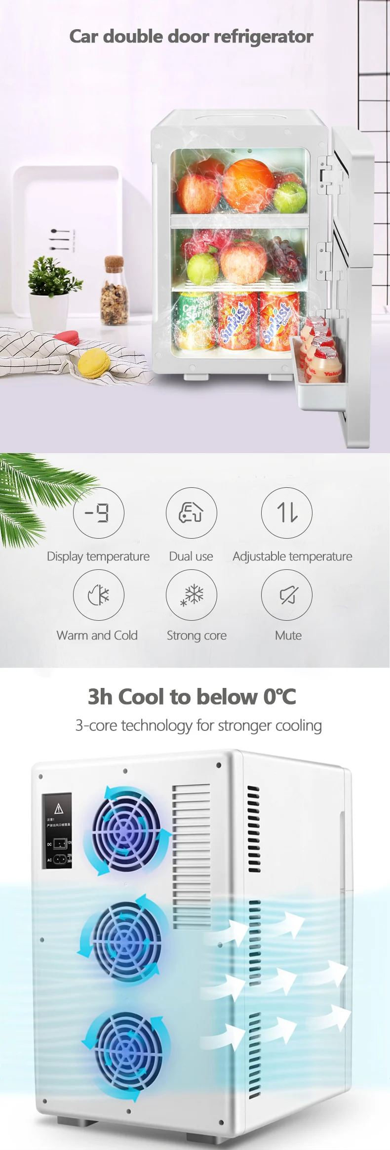 Car Small Refrigerator Semiconductor Cooling and Heating Portable Mini ...