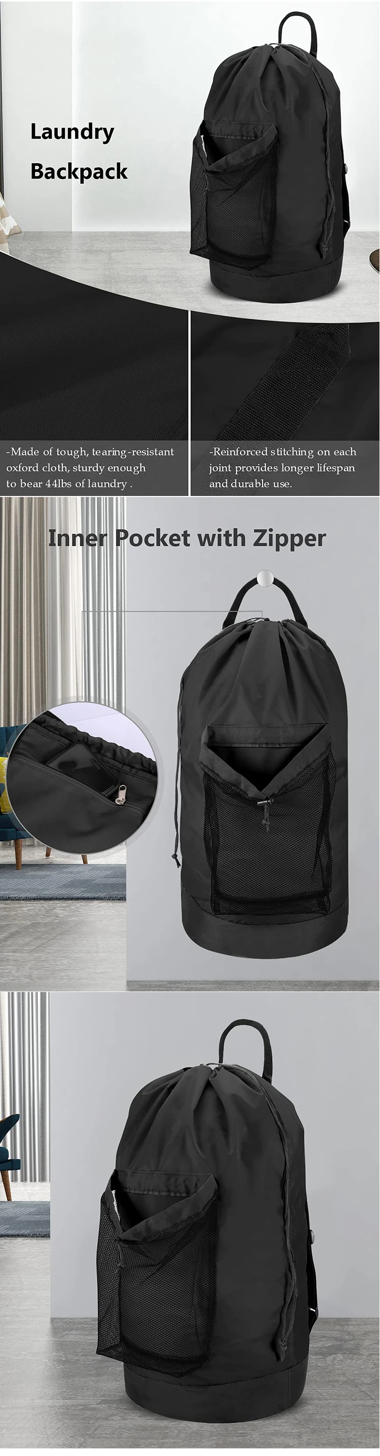 Extra Large Simple Nylon Mesh Laundry Basket Backpack Free Shipping ...