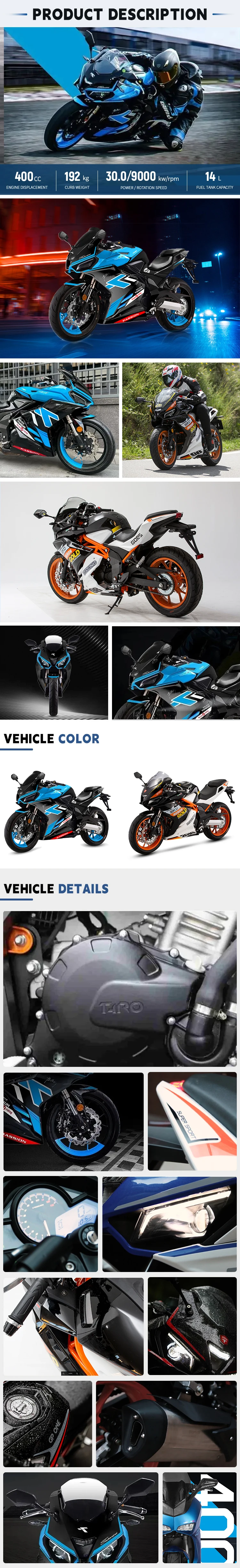 High-performance2 Wheel Vehicle Taro Gp1-400r Sports Motorcycle 400cc ...