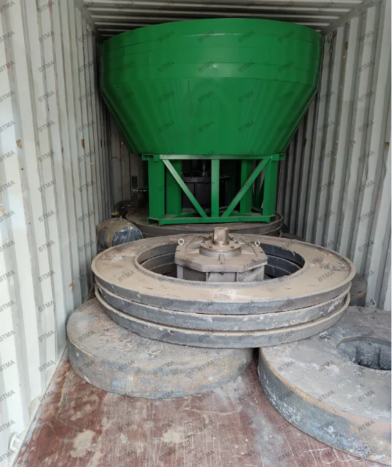 Btma-1200 Model Gold Wet Pan Mill/round Mill Gold Grinding Mill For ...
