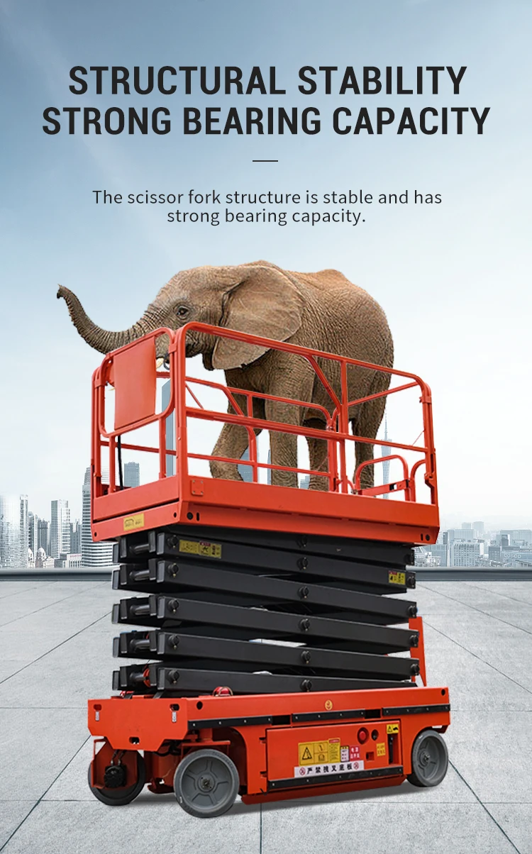 Scissor Type Lifter Mobile Aerial Working Platform Electric Scissor ...