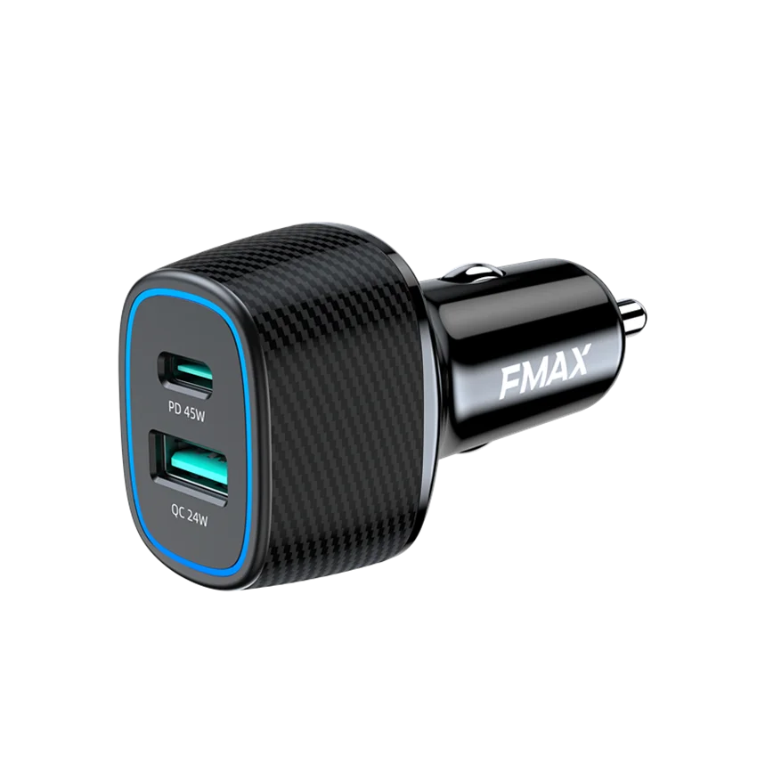 Fmax Customized Logo Pd45w+qc24w Mfi Car Charger Set With Led To Type C ...