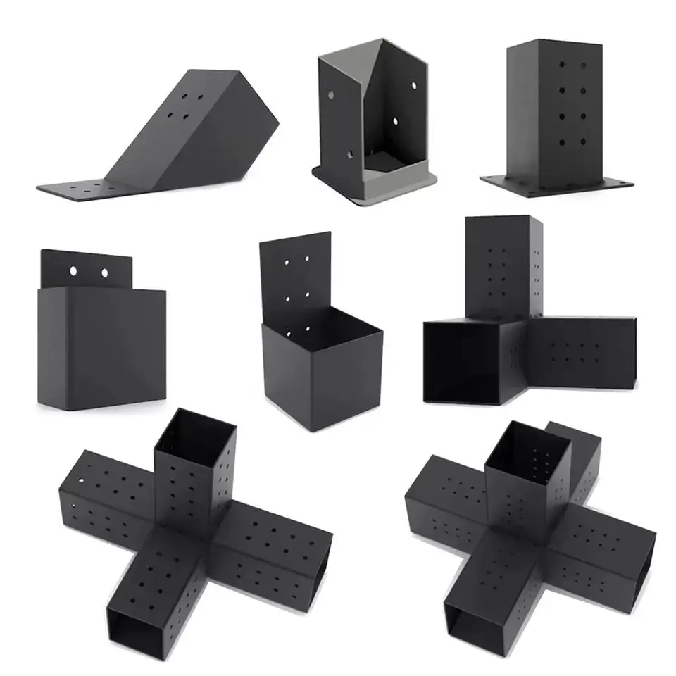 4x4 6x6 8x8 Pergola Brackets Stainless Steel Metal 3-Way Extension ...