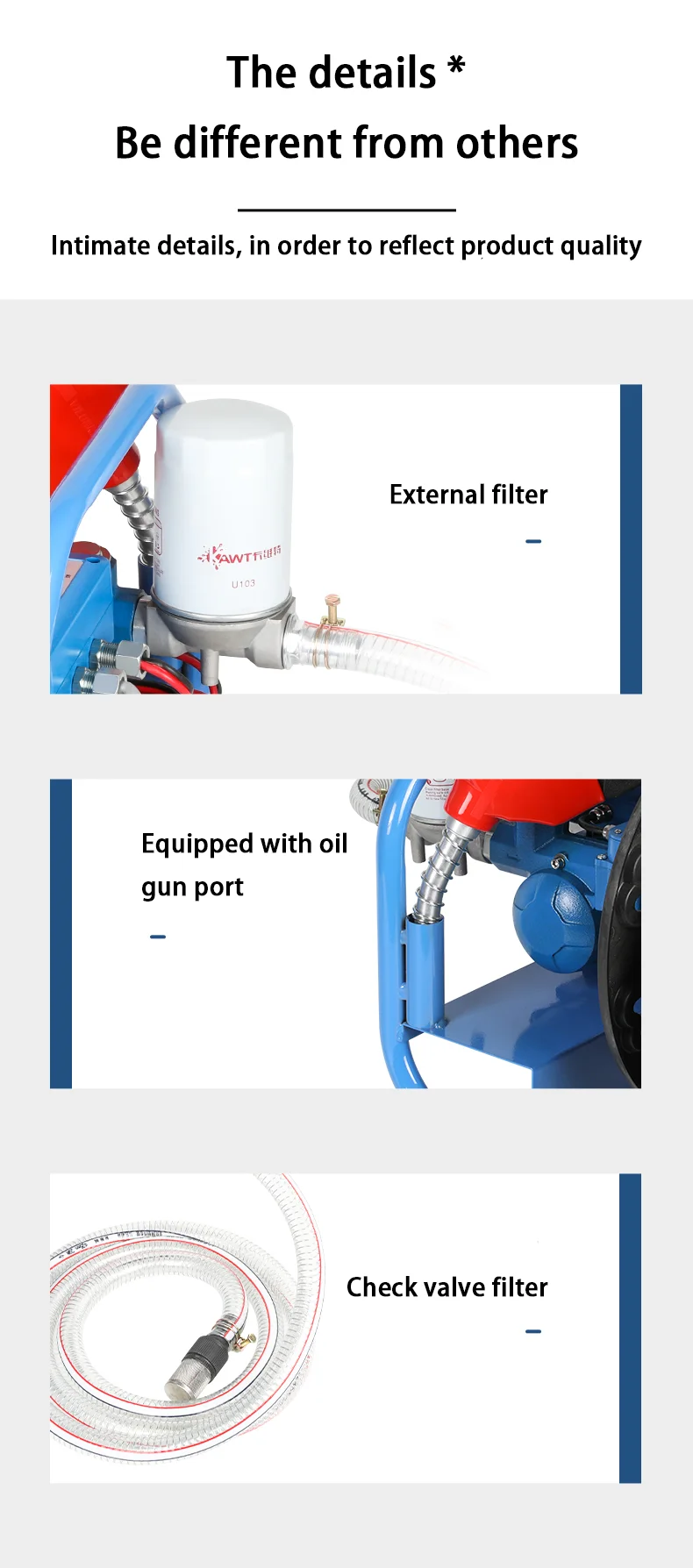 Cavitt 12V/24V/220V Quantitative Explosion-proof Pump Set Portable Fuel Pump Quantitative Flow ...