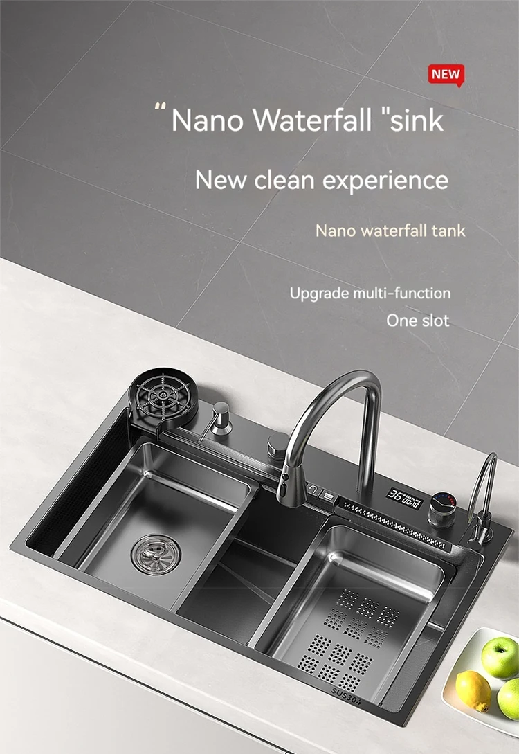 Digital Display Modern Kitchen Sink Smart Kitchen Sink Kitchen Sink ...