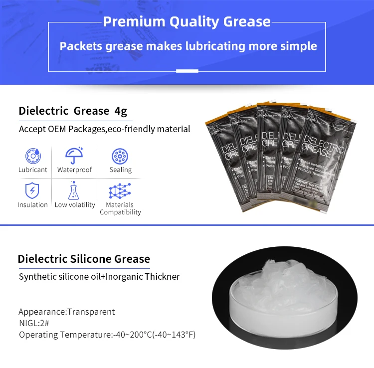 Customized Packet Grease Plastic Bag Grease Permatex Dielectric Grease ...