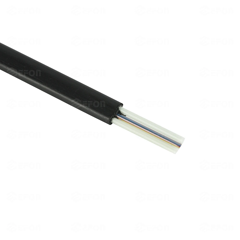 Outdoor Aerial Mini span Flat Drop cable 12 24 48core G657A1 fiber with ...