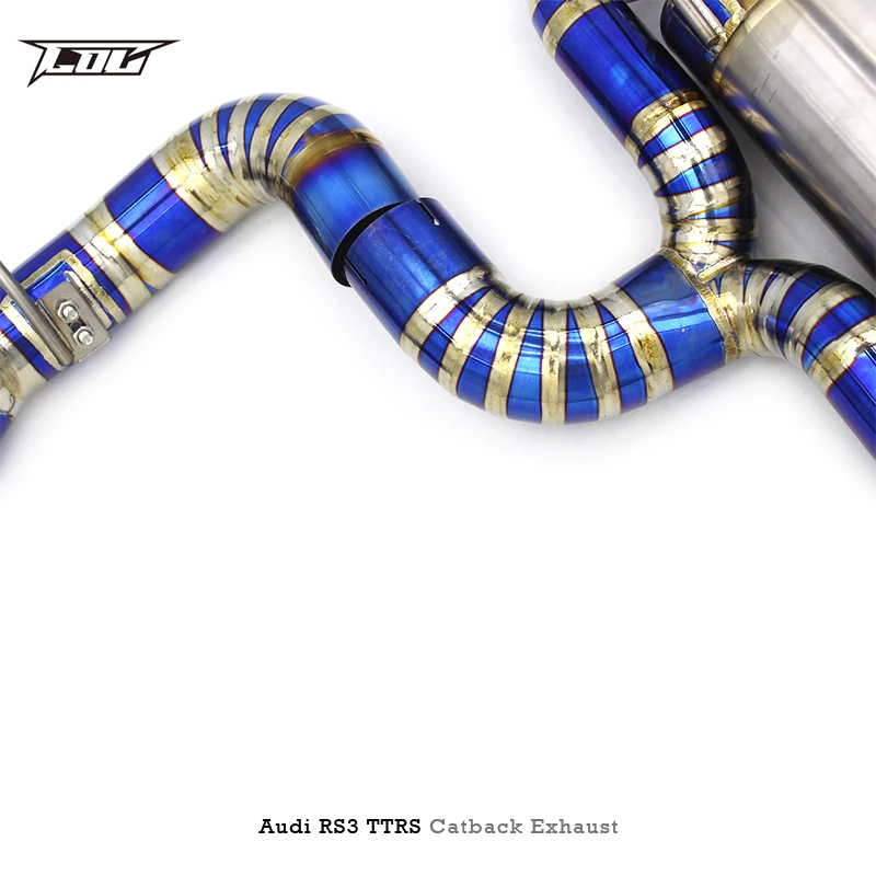 Factory Titanium Catback Exhaust For Audi Rs3 Ttrs 2.5t 2016-2022 Racing Car High Performance ...