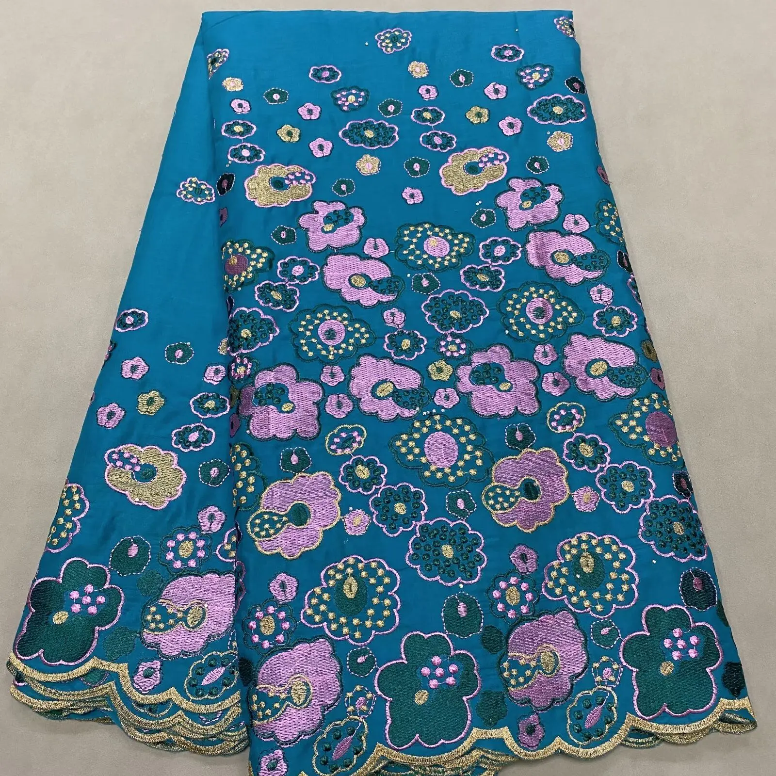 2023 New Arrival Lafaya 100% Cotton Lace African Lafaya Embroidery Lace Fabrics Swiss Lace ...