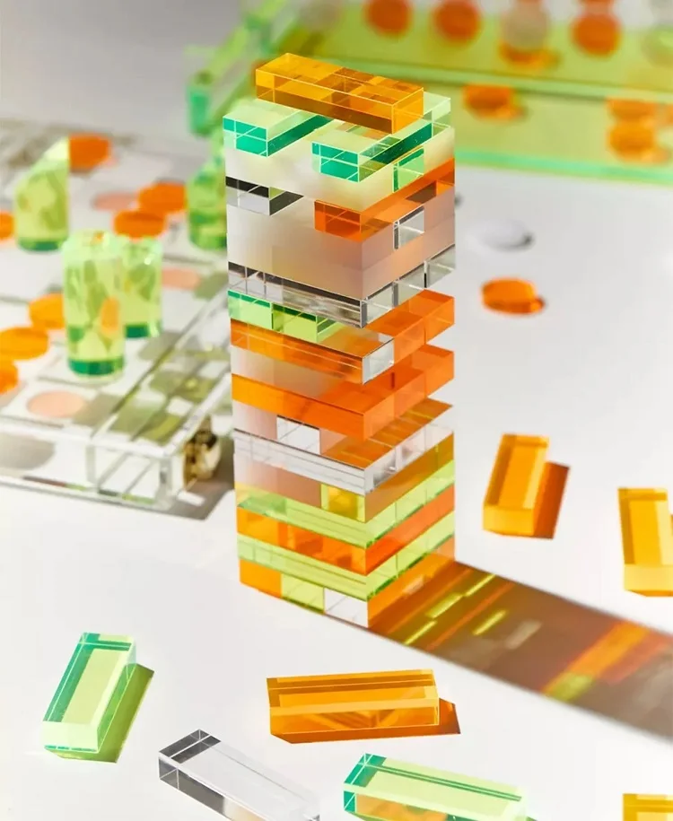 Luxury Colorful Tabletop Game Party Tumbling Tower Blocks