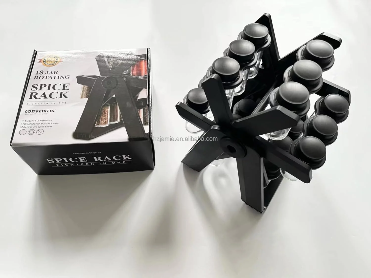 Creative Kitchen Countertop Spice Rack - 360° Rotating Ferris Wheel