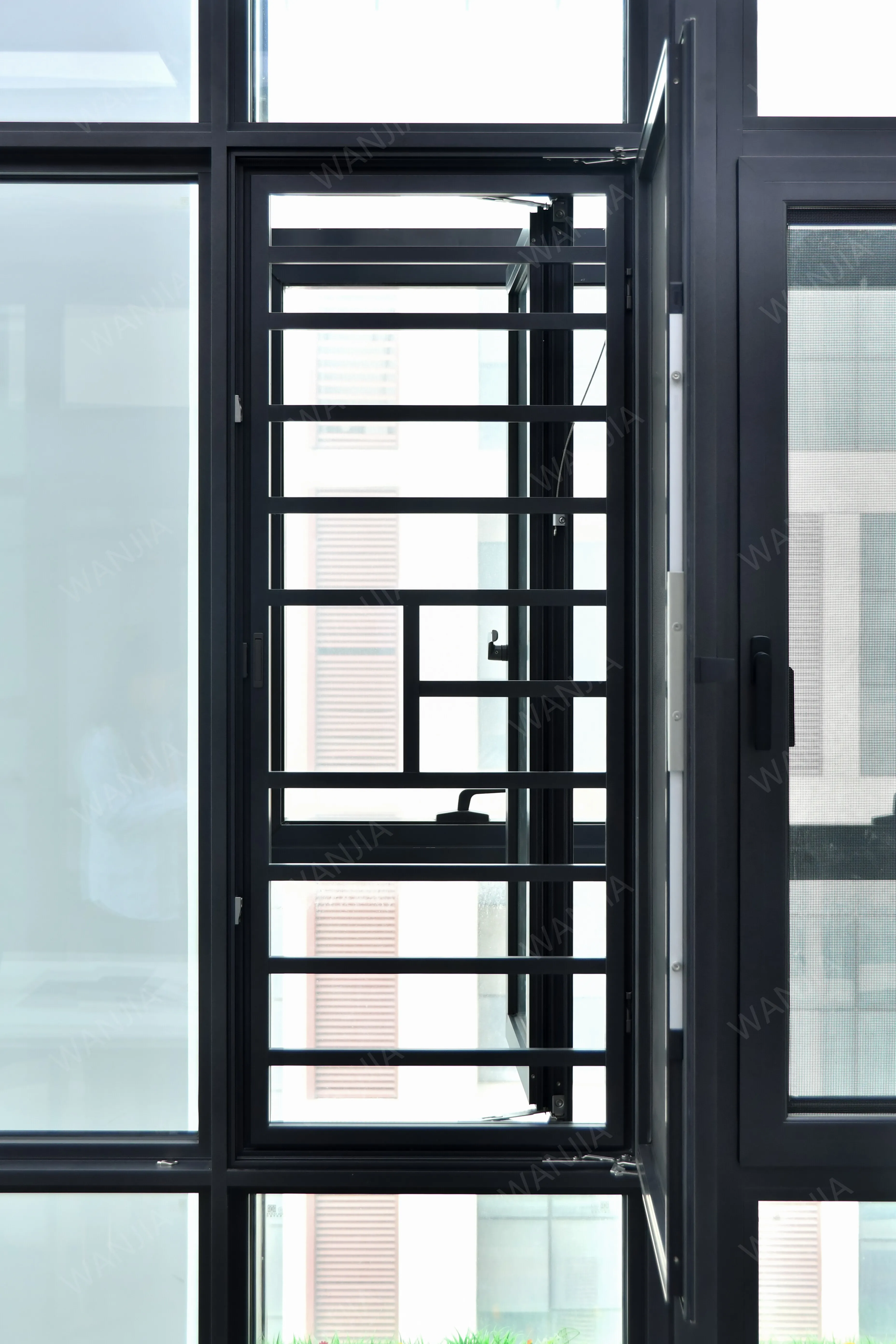 Hiseng Aluminum Mosquito Net Swing Window - Durable & Stylish