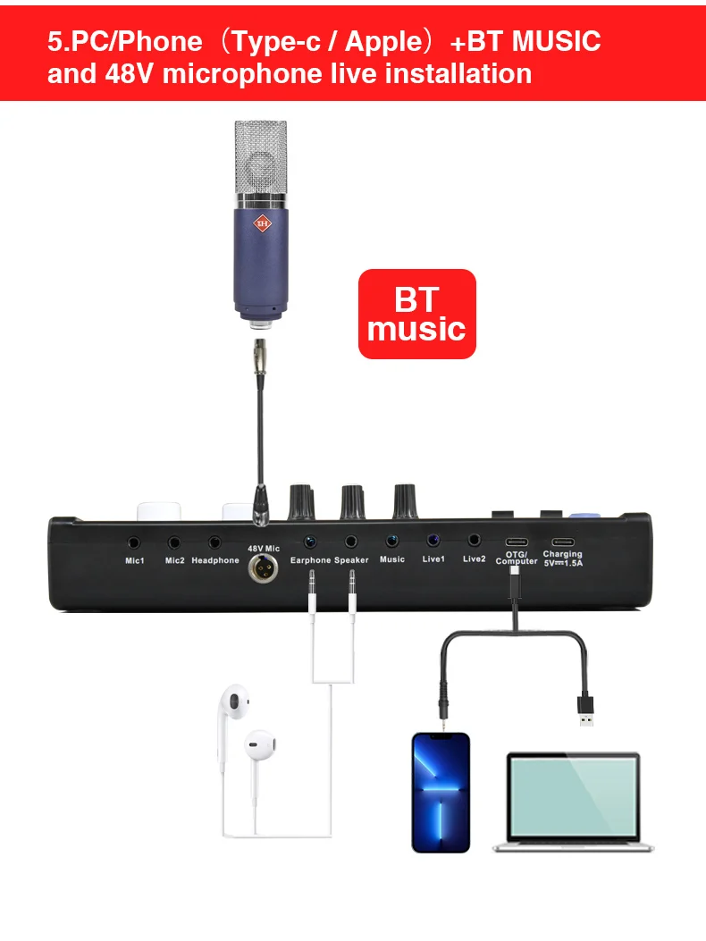 Bm 800 Professional Dj18 Sound Card Set Bm800 Mic Recording Studio ...