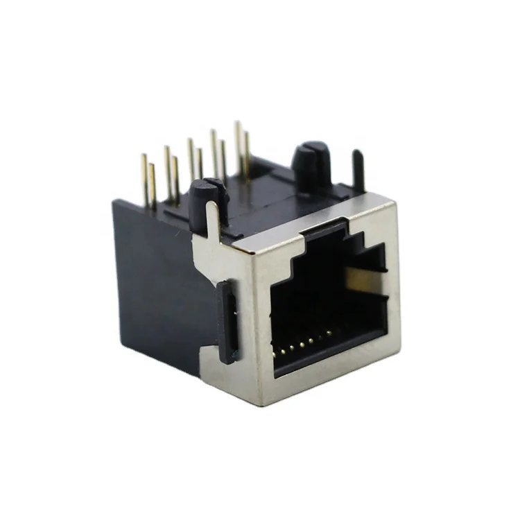 Rj45 Half Shielded Single Port Rj45 Modular Jack Rj45 Pcb Telephone ...