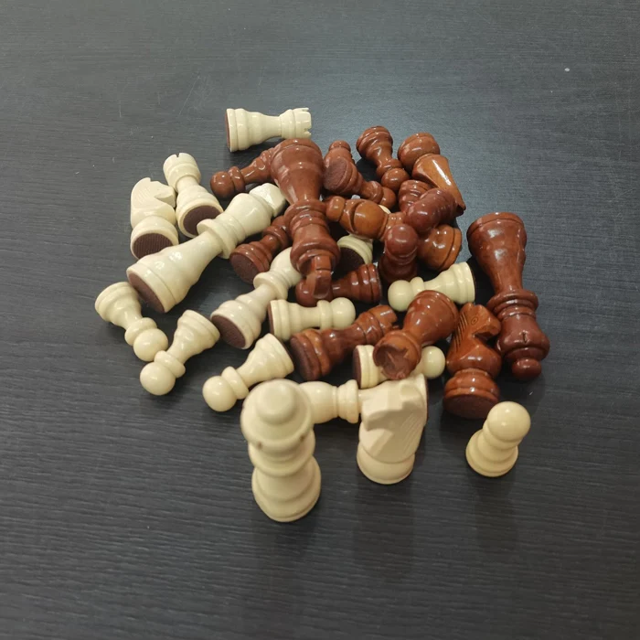 Wooden Chess Pieces Only Wood Chessmen With 3.0 Inches King Chess Game ...