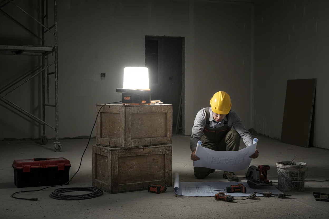 360° Area Light Rechargeable Work Light 300/6000 Lumen Job Site Outdoor ...