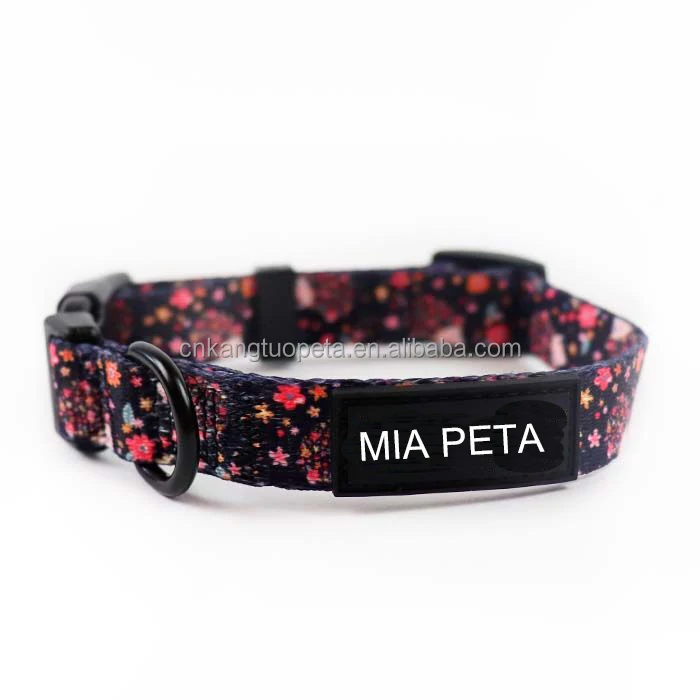 Hot Sale Custom Print Logo Dog Collar and Leash High Quality Custom Pet ...