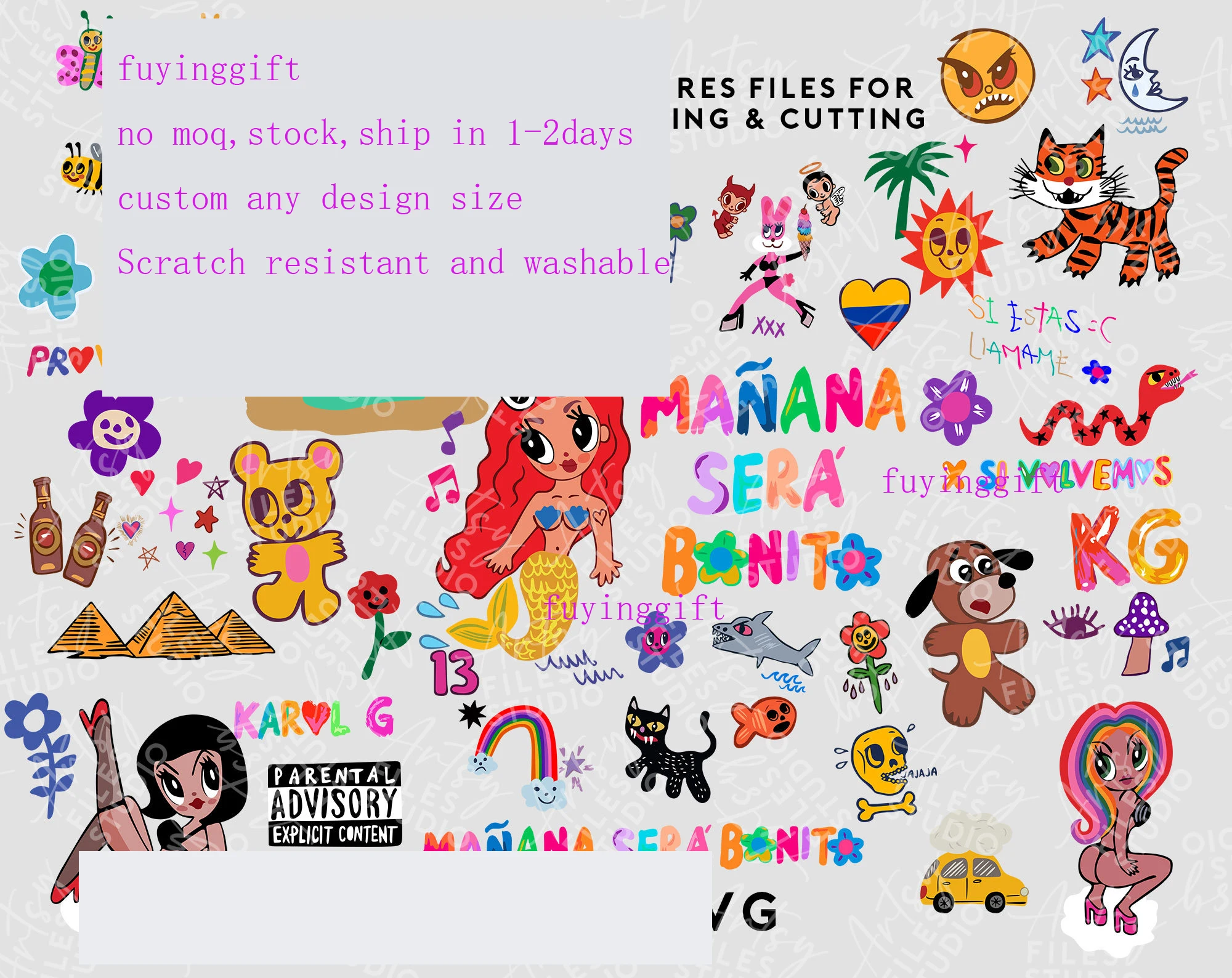 10000+ Design Uvdtf Cup Wraps Stickers 16oz 20oz 24oz 40oz Custom Label ...