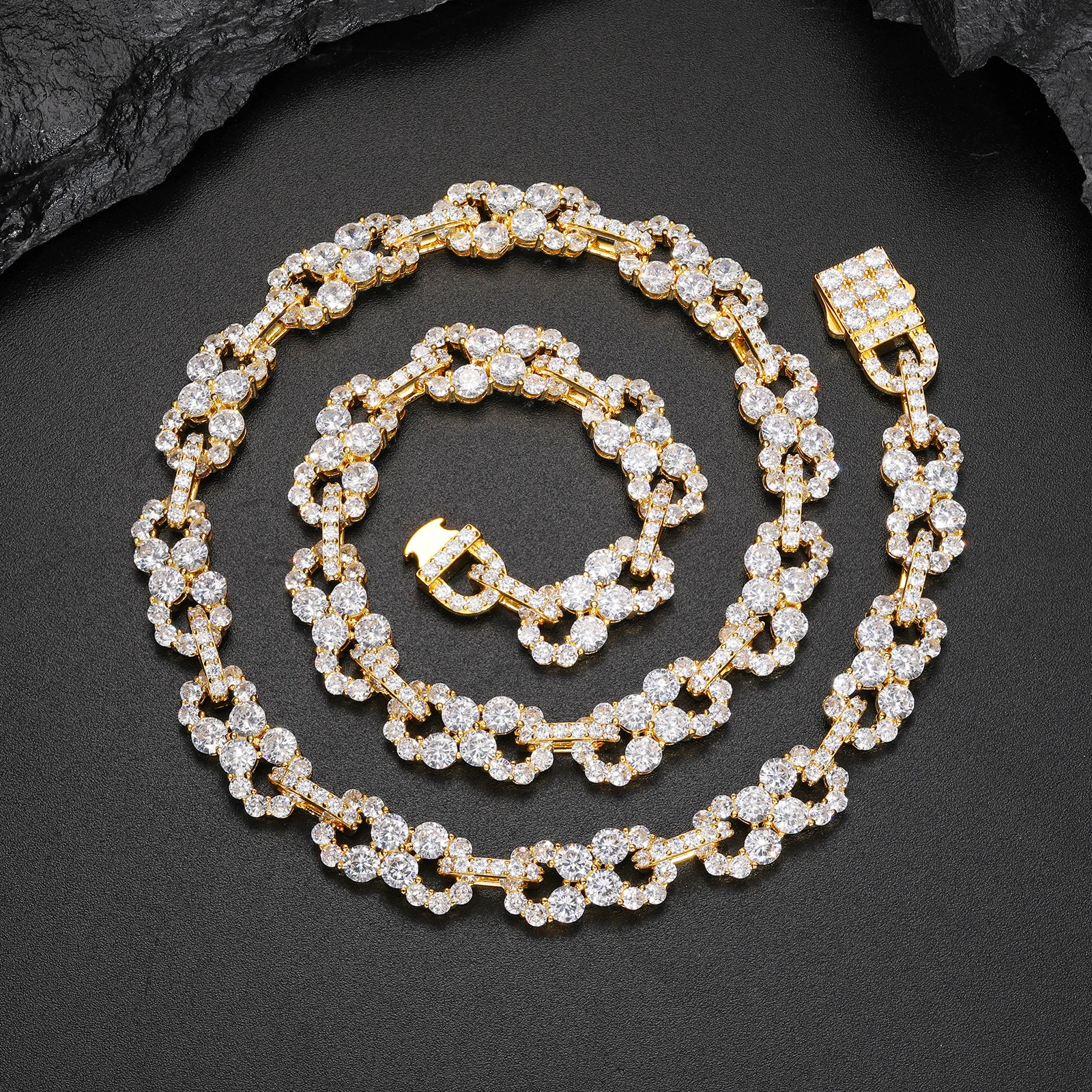 Luxury Sterling Silver 925 Iced Out Moissanite Fine Hip Hop Jewelry ...