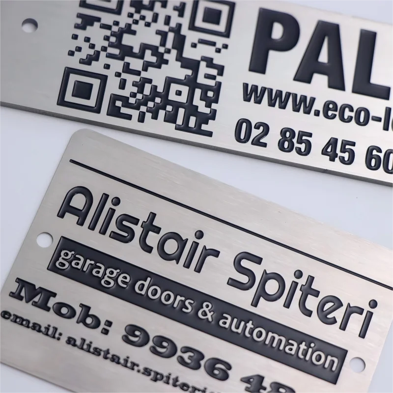 OEM QR Code Aluminium Name Plate Laser Marking Engraving Metal ...