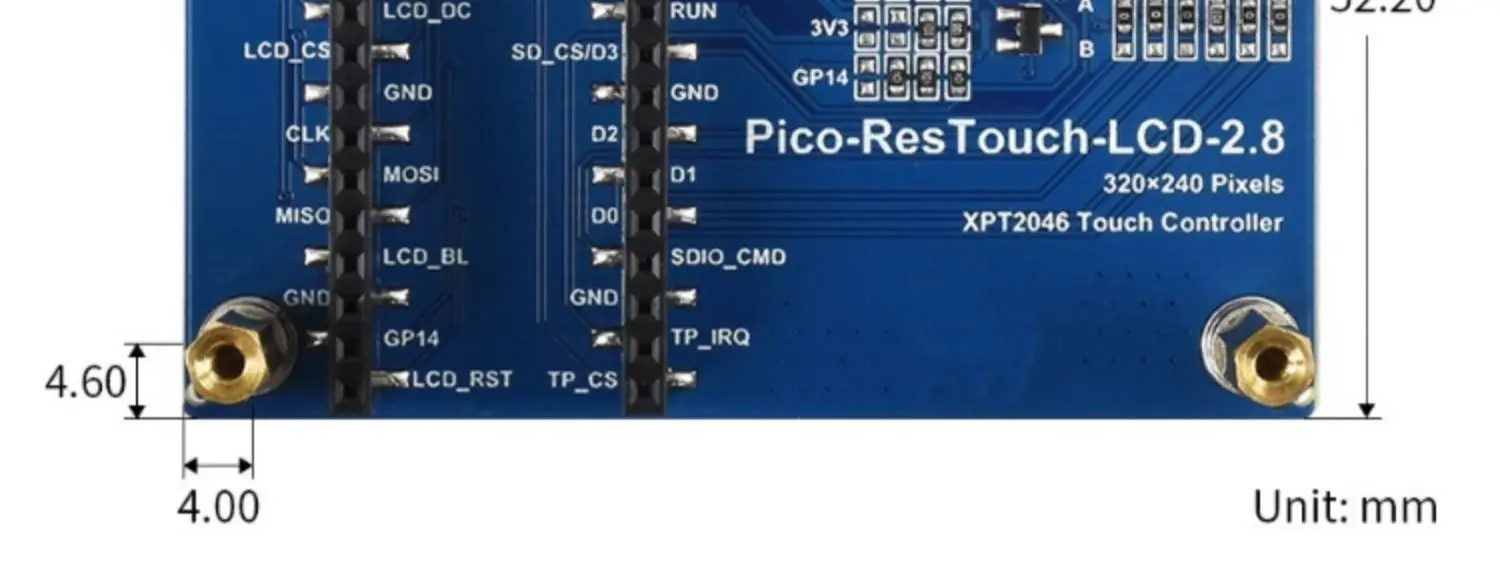 Original Raspberry Pi Pico 2.8-inch Resistive Touch Screen 262k Color ...