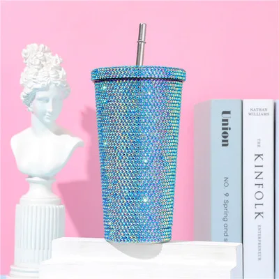 Fashion Rhinestone Shiny Double Wall Stainless Steel Vacuum Insulated ...