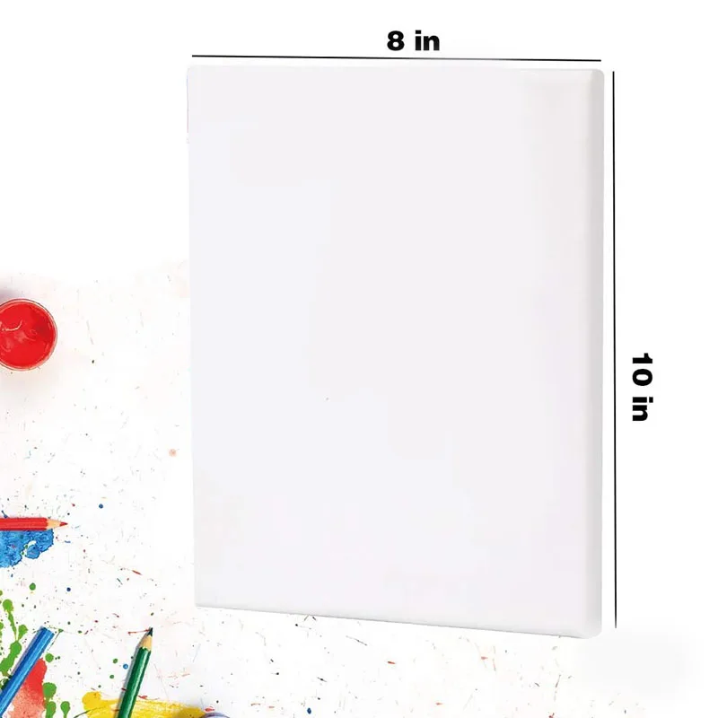 Bview Art Triple Primed 8x10 Inch Single Piece Stretched Canvas For ...