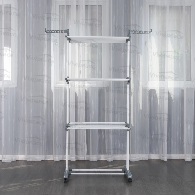 3 Tier Clothes Drying Rack - Compact & Durable Solution