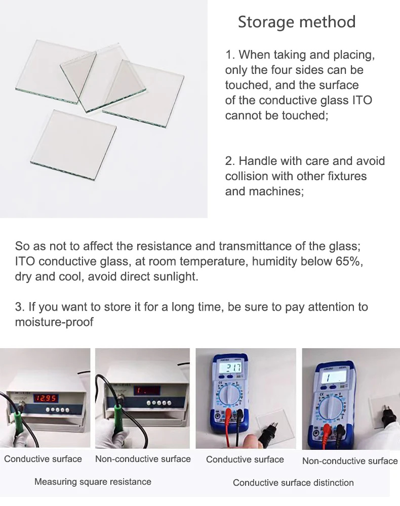 Ultra Thin ITO Conductive Glass Substrate 1.1MM for Lab Testing