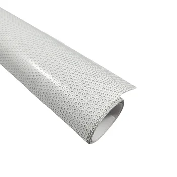Pvc Vinyl Sticker 120g 140g One Way Vision - Buy Perforated Vinyl,120g ...