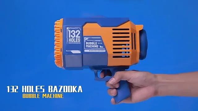 New 132 Holes Bubble Bazooka Automatic Electric Bubble Launcher Blaster ...