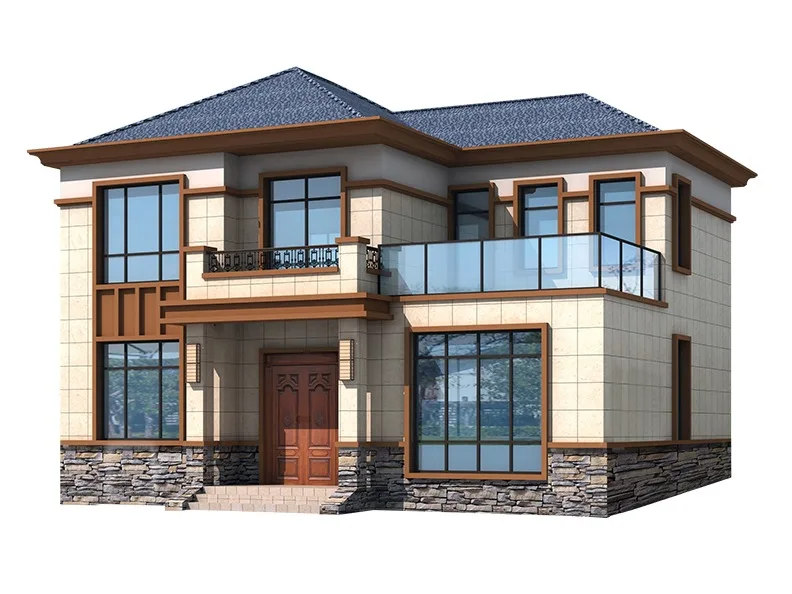 Prefab Prefabricated Luxury Villa Light Steel Frame Villa Modern Small ...