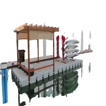 Modern Sea Houseboat Pontoon Platform Modular Floating Dock With Wood ...
