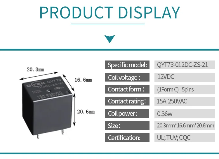 12 Volt SPDT 15A 250VAC Power Relay - Reliable Switching