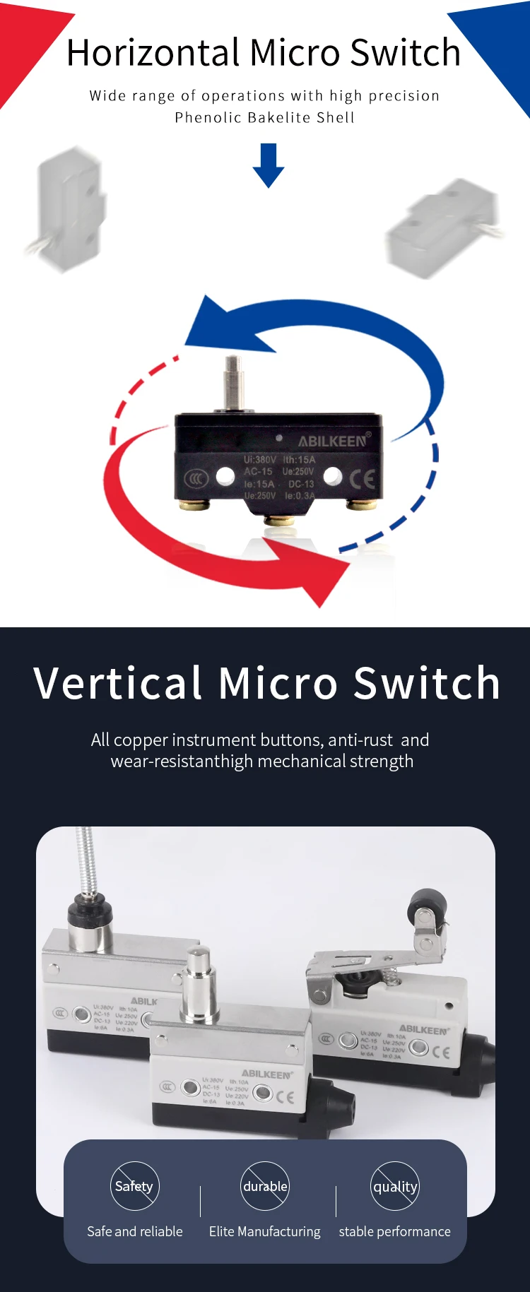 Wholesale Series Sealed Mouse Micro Switch Blade Waterproof Mouse Micro ...