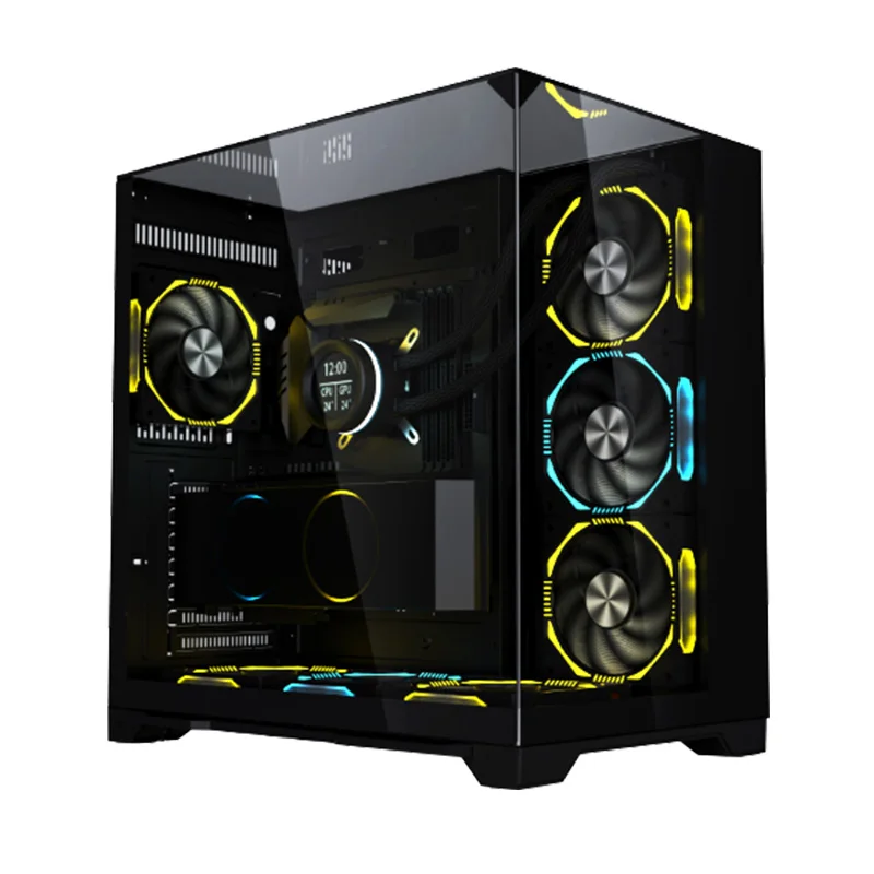 New Full View Gaming Case Tempered Glass Atx Motherboard Support Gaming ...