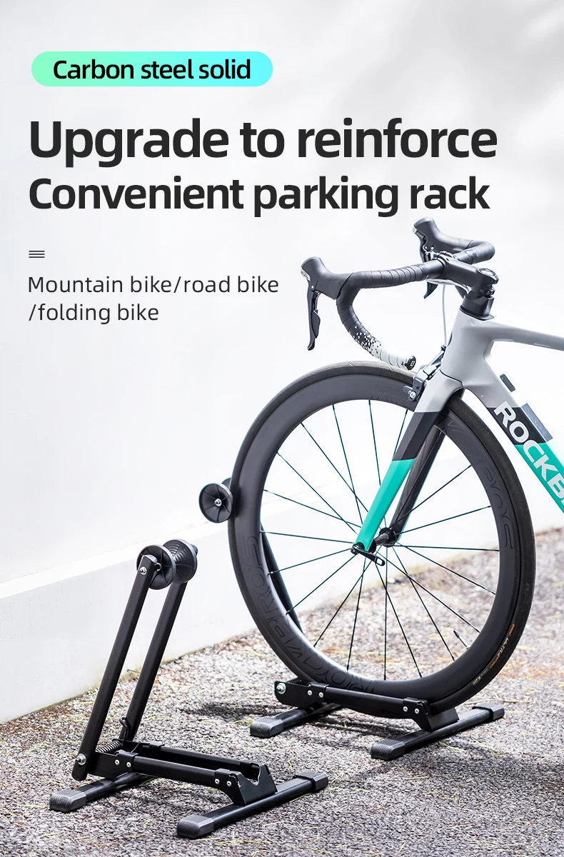 ROCKBROS Cycle Stand Bicycle Rack Portable Foldable Vertical Parking ...