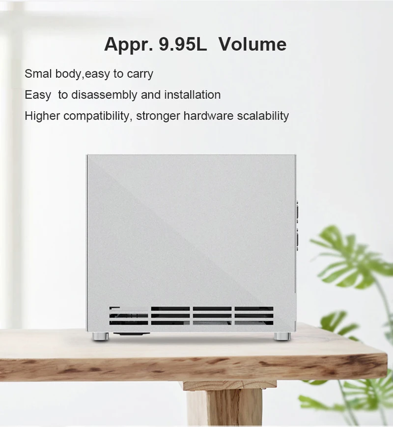 Silver Pc Gaming Computer Case Mini Itx Aluminum Suitcase Portable ...
