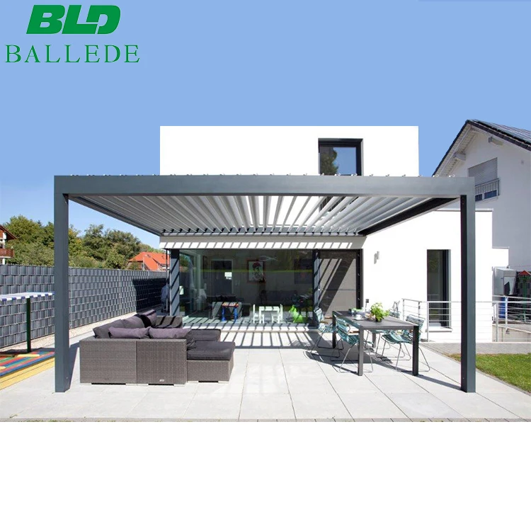 Metal Slats Deck Canopy Louver Sun Panel Powder Coated Gazebo ...