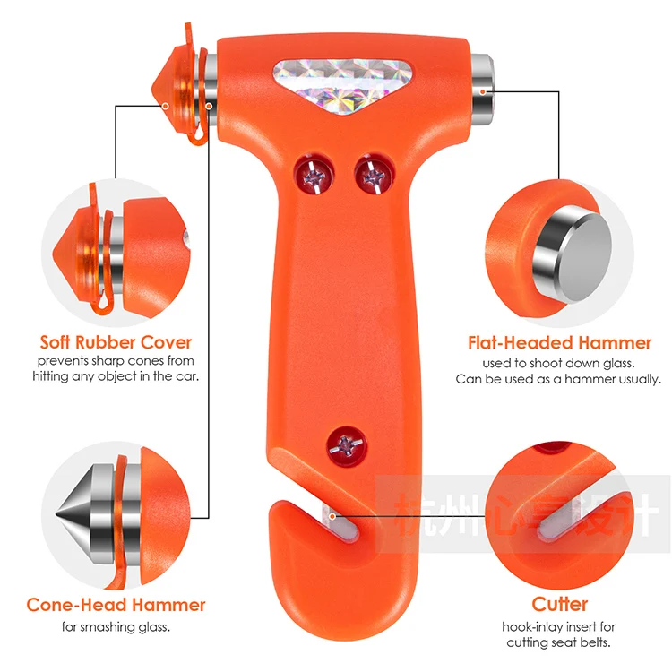 Portable Powerful Auto Emergency Car Escape Tool - Safety Hammer