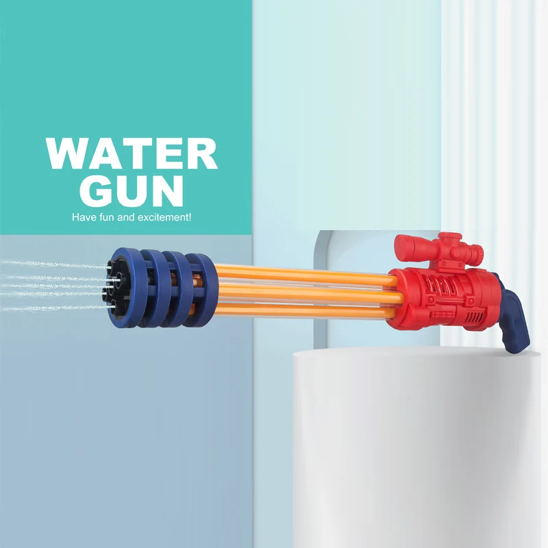 Children Beach Toys Pull Kids Water Gun 5 Tubes Water Shooter Big Water ...
