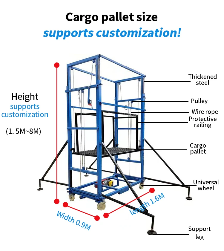 Electric Lifting Scaffolding - Portable and Customizable