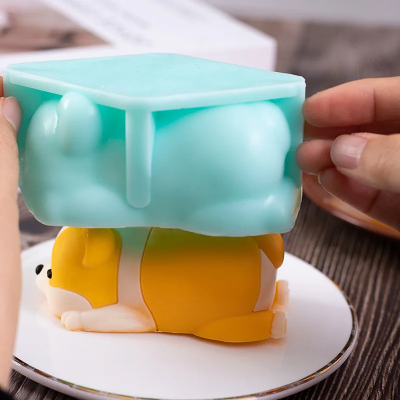 Cat Panna Cotta Corgi Dog Pudding Silicone Mold 3d For Rabbit Mousse ...